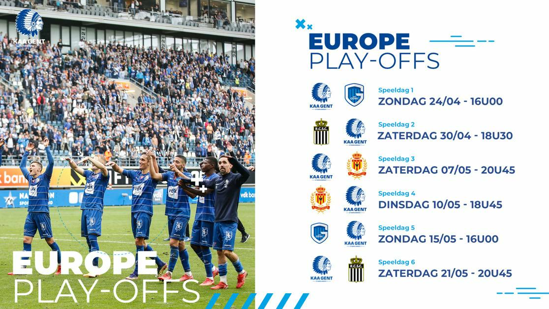 Europe play-offs: kalender & abonnementen | KAA Gent Website