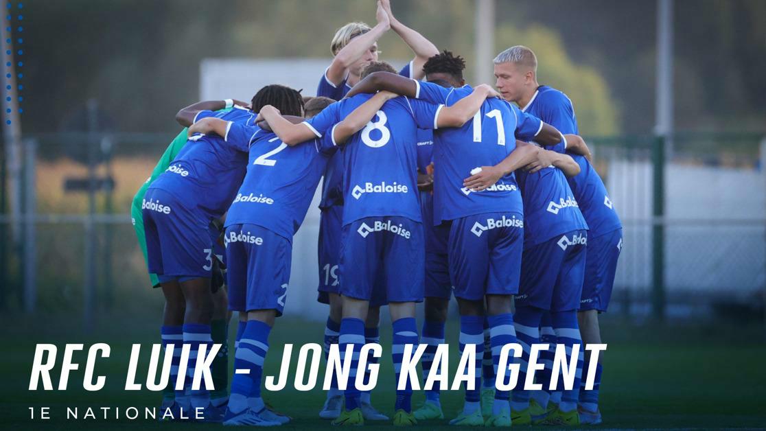Jong KAA Gent met noodploeg naar topper in Luik | KAA Gent Website