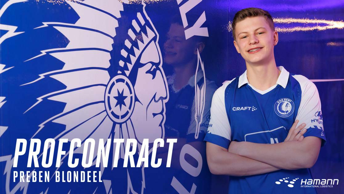 Eerste profcontract voor Preben Blondeel | KAA Gent Website